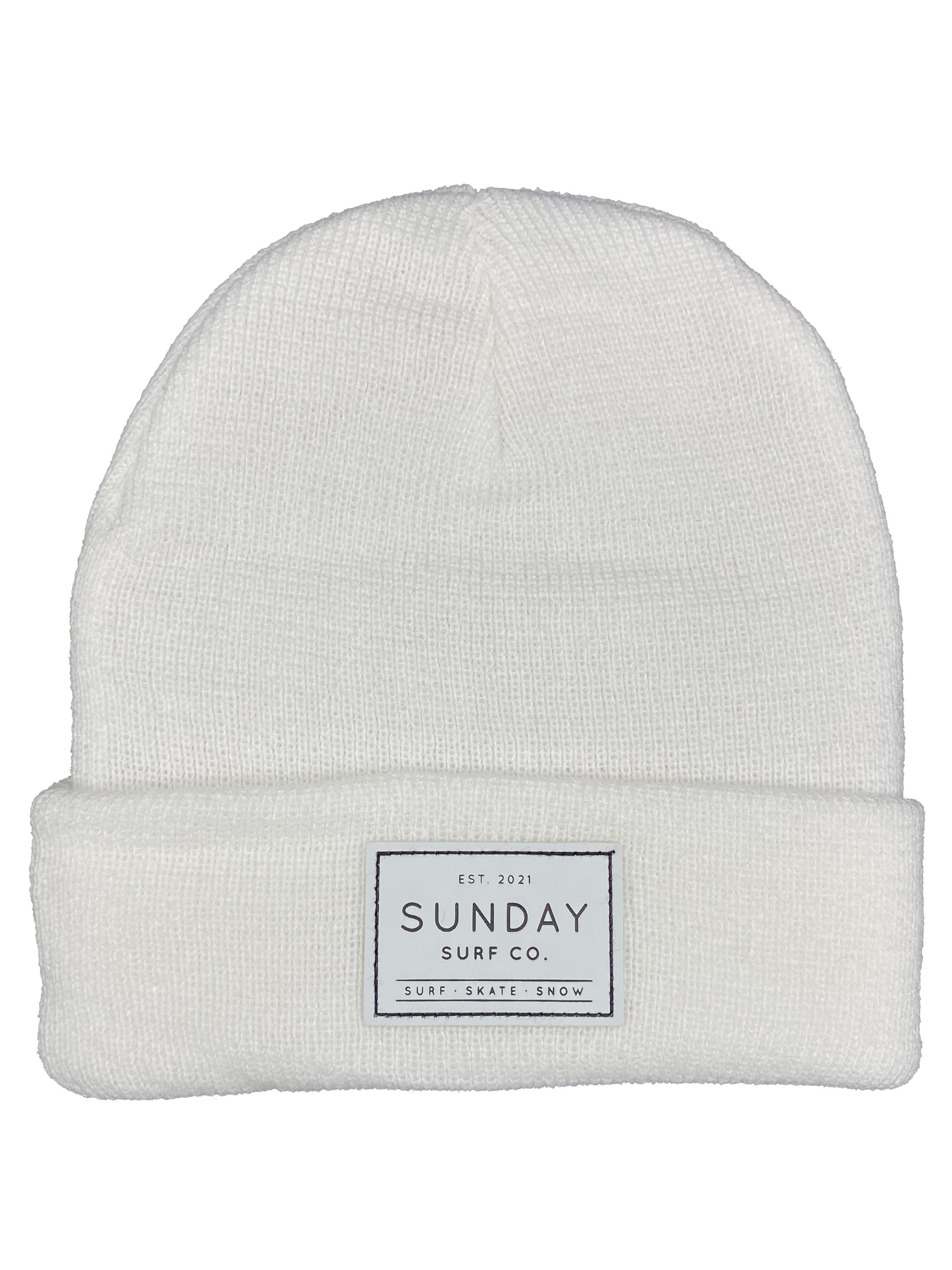 Shred - Classic White Beanie – SUNDAY & CO.